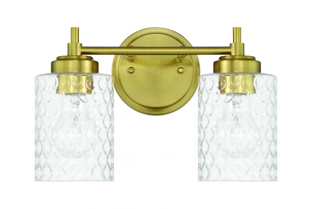 Craftmade Claire 2 Light Vanity in Satin Brass Model: 60502-SB– Lighting Originals