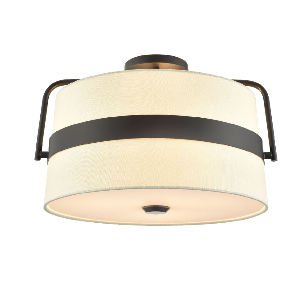 DVI Lighting 3 Light BON ECHO 3 Light SEMI FLUSH in Brass Finish Model ...