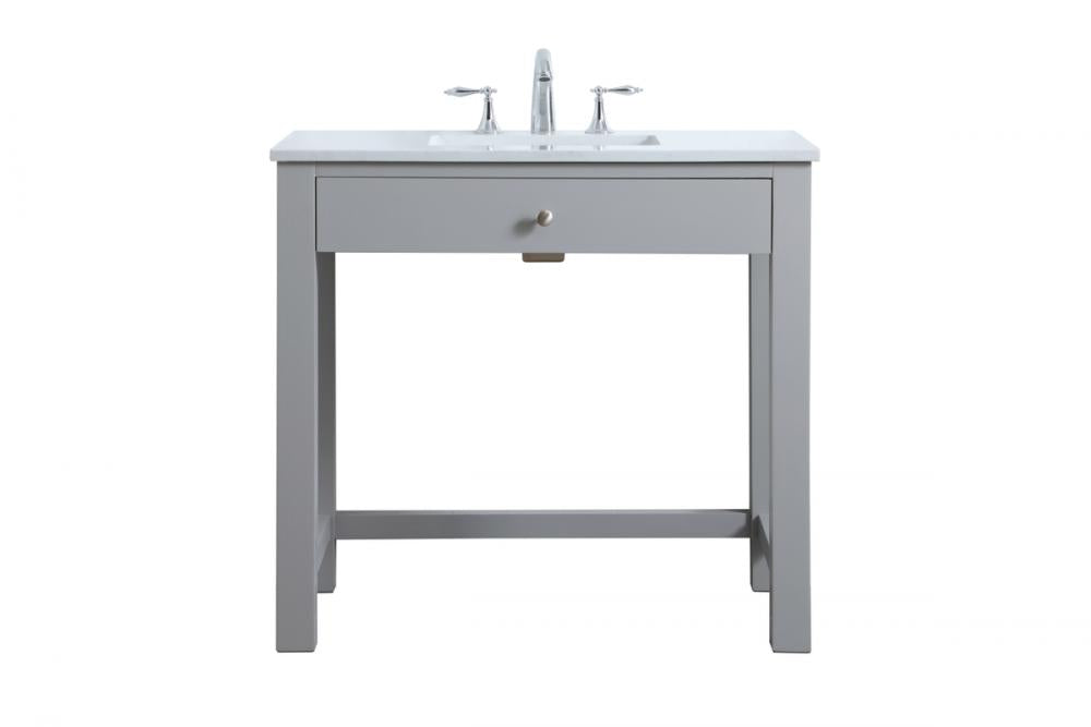Elegant Lighting Hudson 36 Inch Ada Compliant Bathroom Vanity in Grey ...