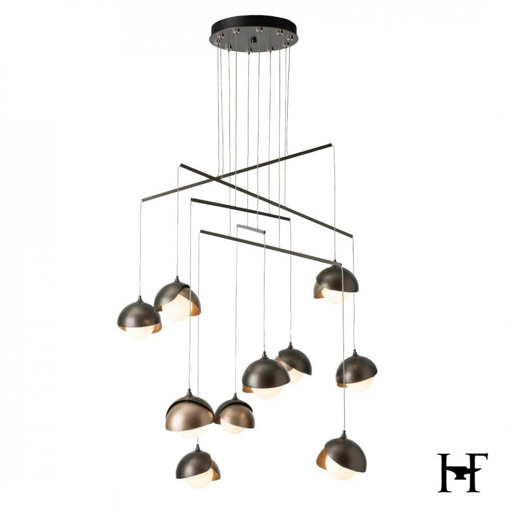 Hubbardton Forge Brooklyn 10 Light Double Shade Mobile Pendant in Dark ...