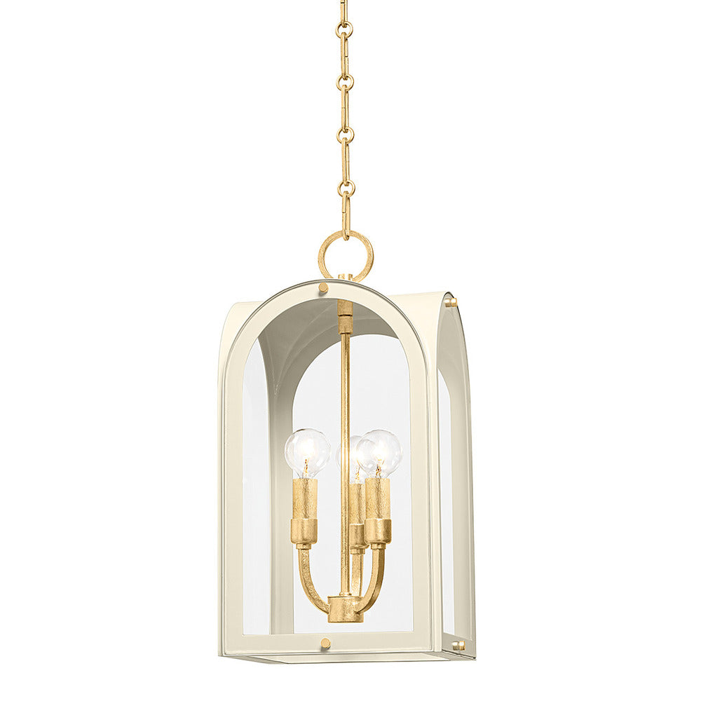 Hudson Valley Lincroft 3 LIGHT LANTERN in Vintage Gold Leaf/Soft Sand ...