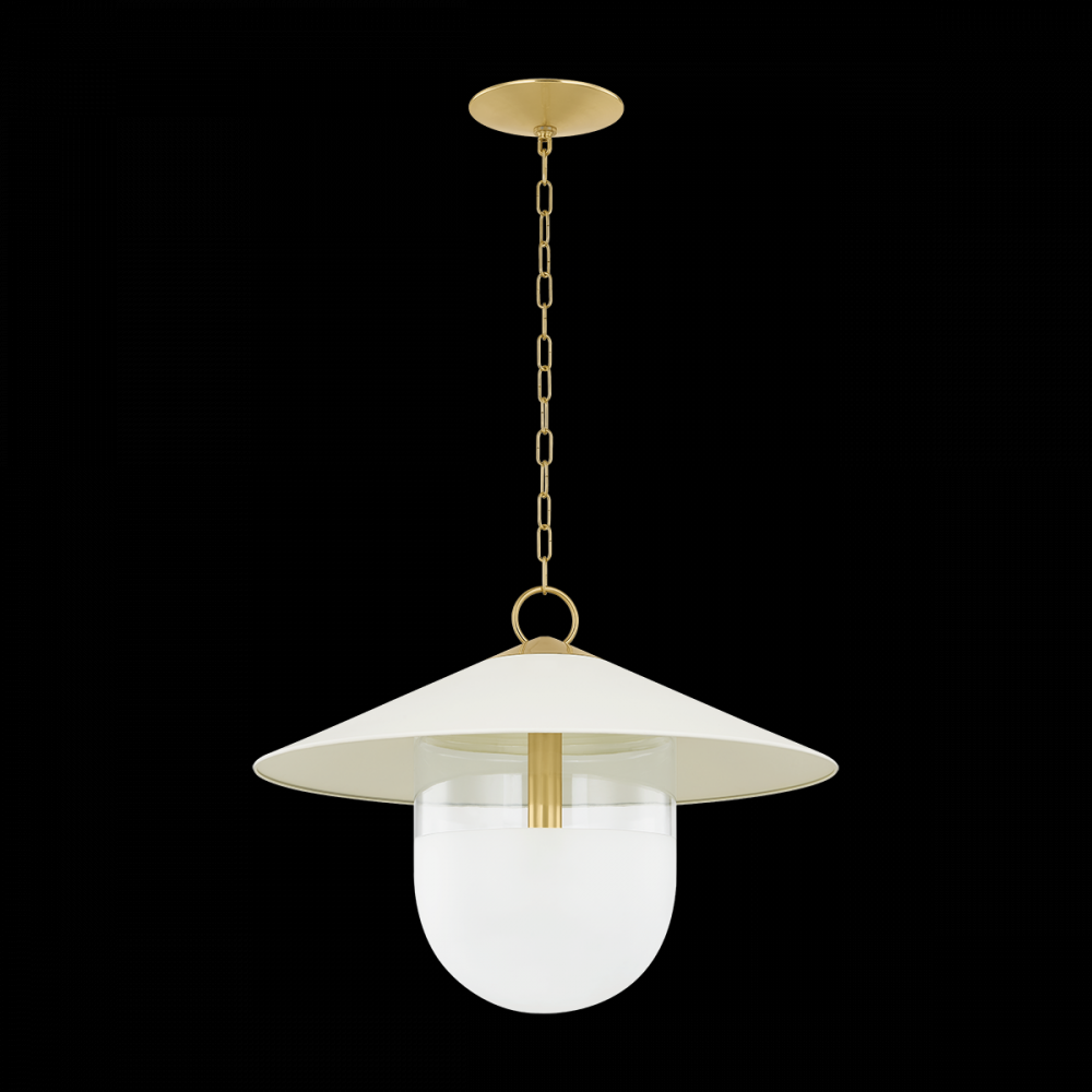 Mitzi Ressi Pendant in Aged Brass/Soft Cream Finish Model: H926701L-AG ...