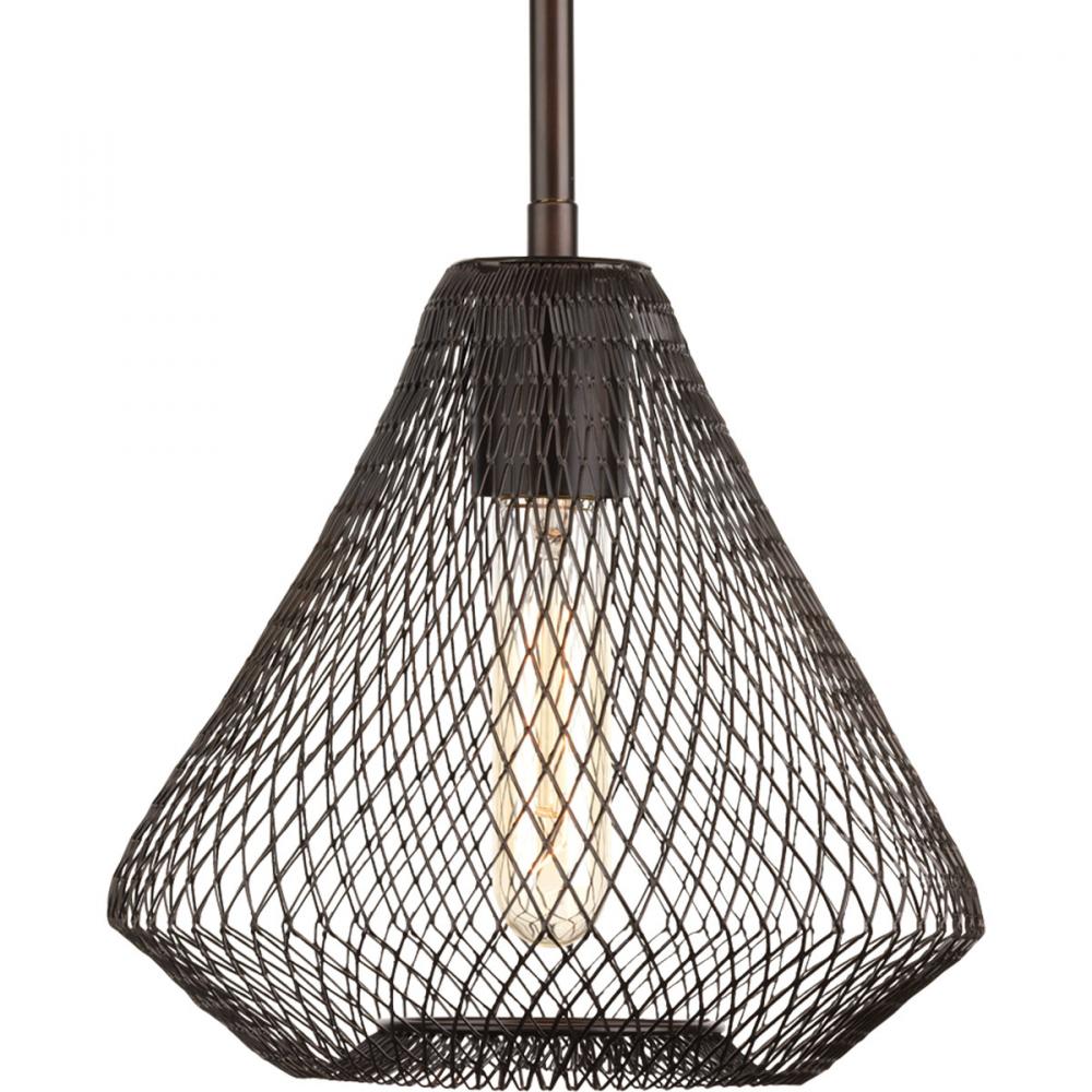 Progress Mesh P5338 20 1 100 Watt MED MINI PENDANT in Antique Bronze F ...