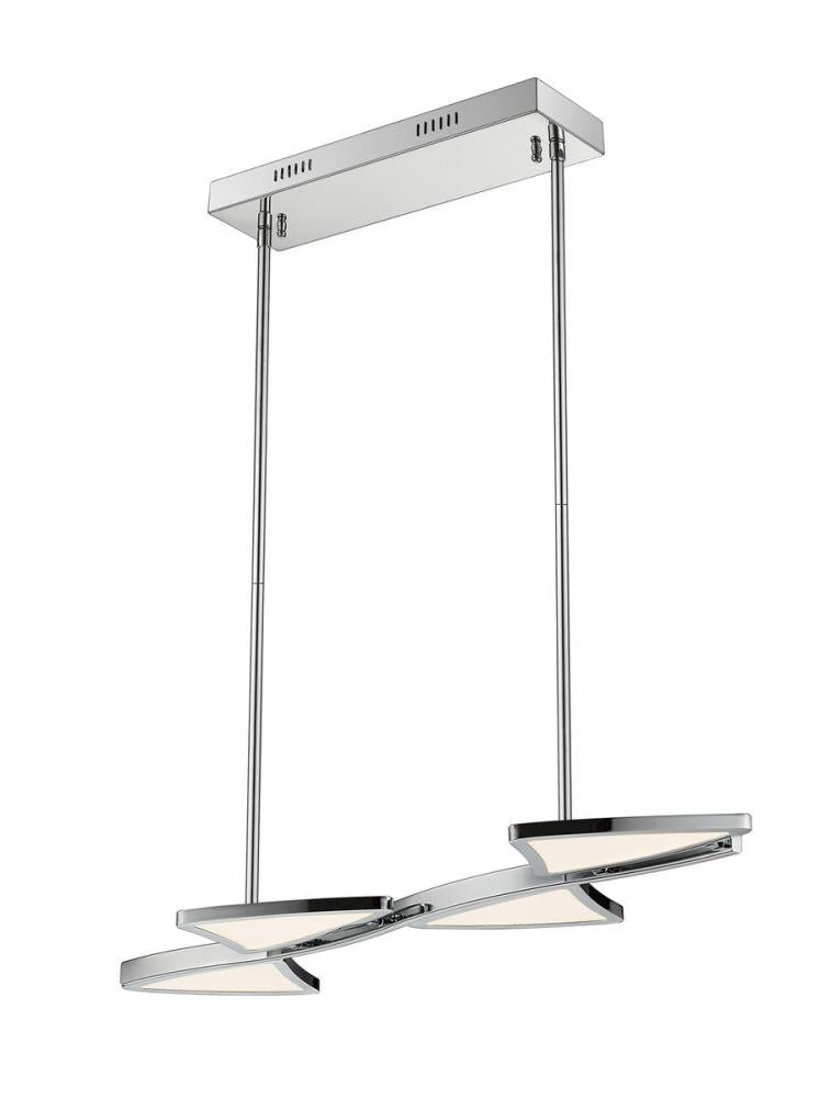 Z-Lite Aeon 1 Light Linear Chandelier in Chrome Finish Model: 1003-4CH ...