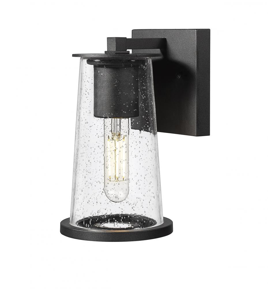 Z-Lite Bar Harbor 1 Light Outdoor Wall Light in Sand Black Finish Mode ...