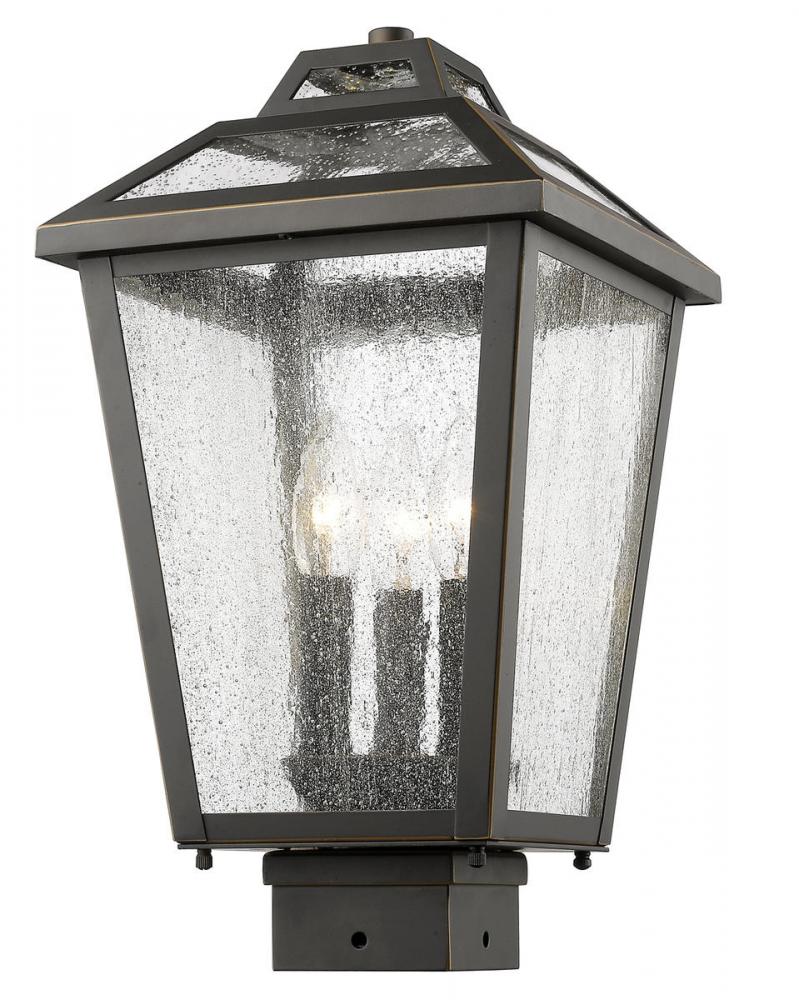 Z-Lite Bayland 3 Light Outdoor Post Mount Fixture in Oil Rubbed Bronze ...