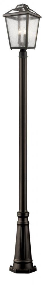 Z-Lite Bayland 3 Light Outdoor Post Mounted Fixture in Oil Rubbed Bron ...