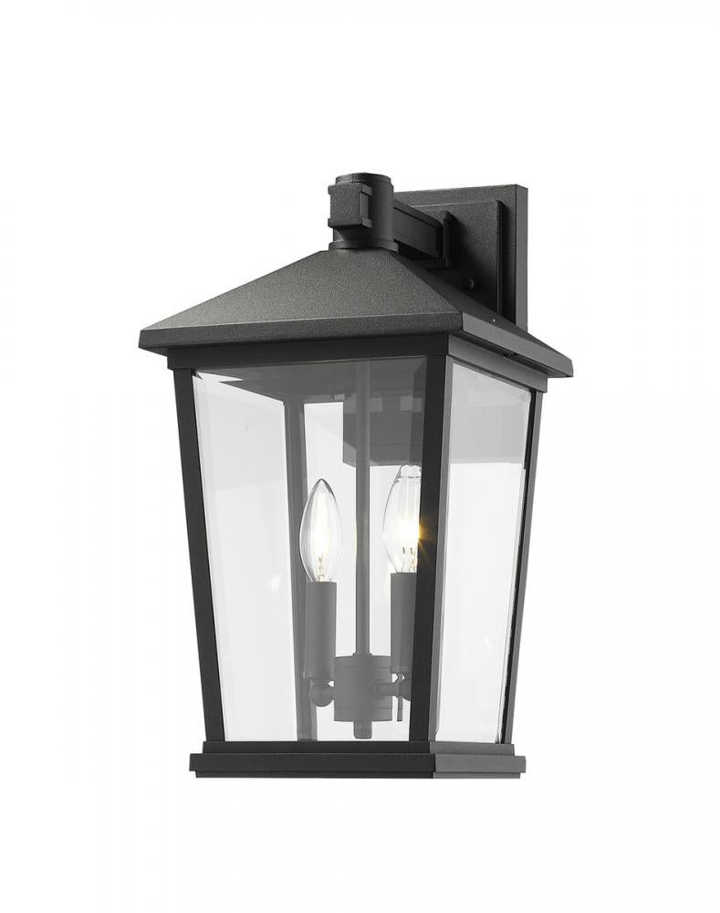 Z-Lite Beacon 2 Light Outdoor Wall Light in Black Finish Model: 568B-B ...