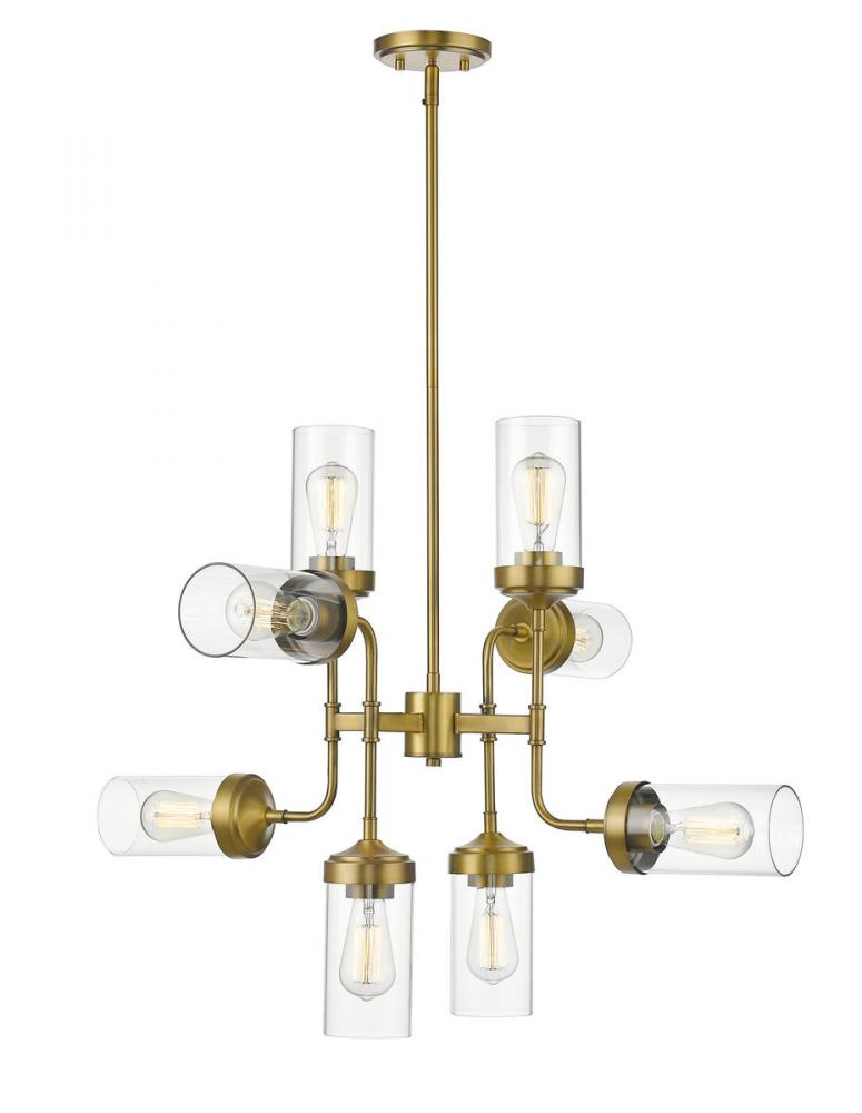 Z-Lite Calliope 8 Light Chandelier in Foundry Brass Finish Model: 617 ...