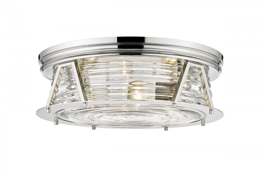 Z-Lite Cape Harbor 4 Light Flush Mount in Bronze Finish Model: 491F4-B ...