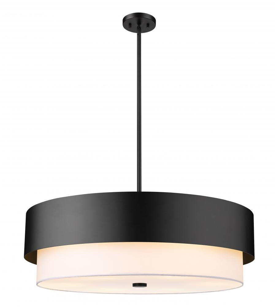Z-Lite Counterpoint 6 Light Chandelier in Matte Black Finish Model: 49 ...