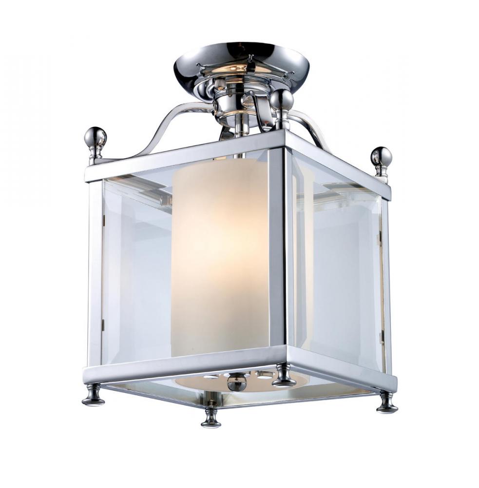 Z-Lite Fairview 3 Light Semi Flush Mount in Chrome Finish Model: 176-3 ...