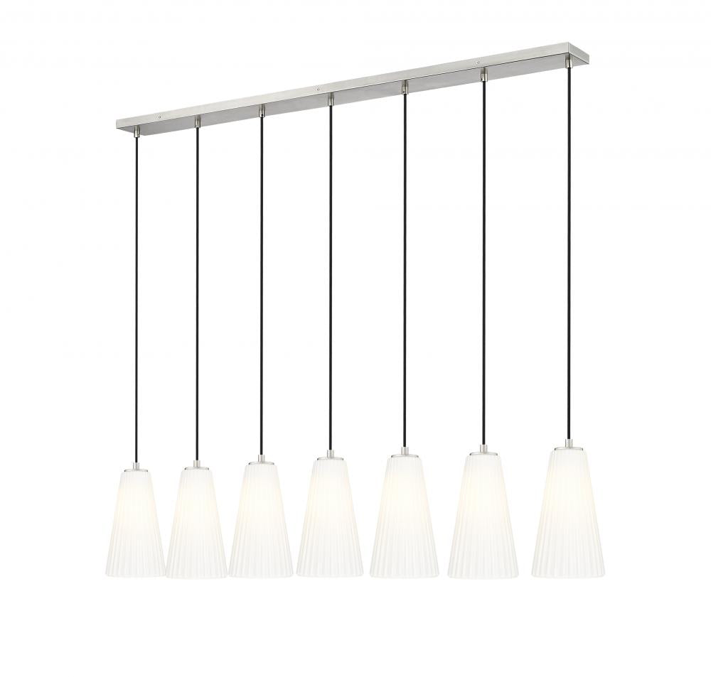 Z-Lite Farrell 7 Light Linear Chandelier in Brushed Nickel Finish Mode ...