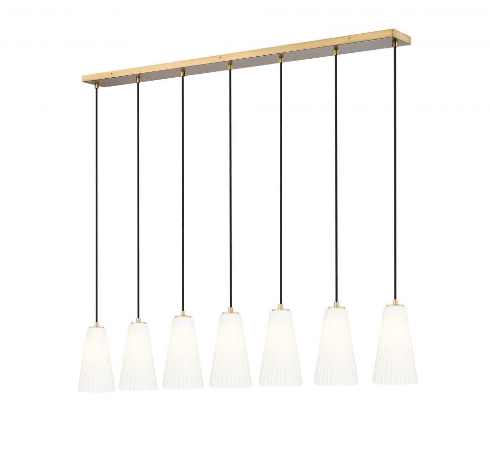 Z-Lite Farrell 7 Light Linear Chandelier in Brushed Nickel Finish Mode ...