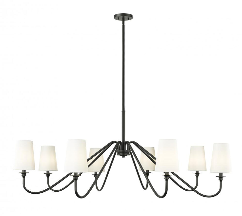 Z-Lite Gianna 8 Light Chandelier in Matte Black Finish Model: 7509-8-6 ...