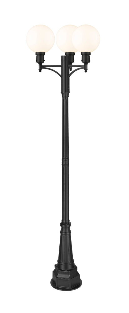 Z-Lite Laurent 1 Light Outdoor Post Mount Fixture in Black Finish Mode ...