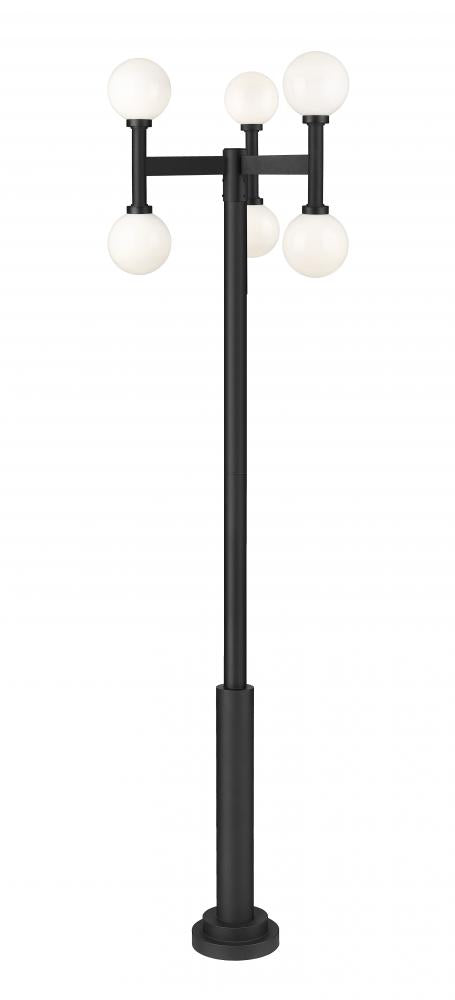 Z-Lite Laurent 6 Light Outdoor Post Mount Fixture in Black Finish Mode ...