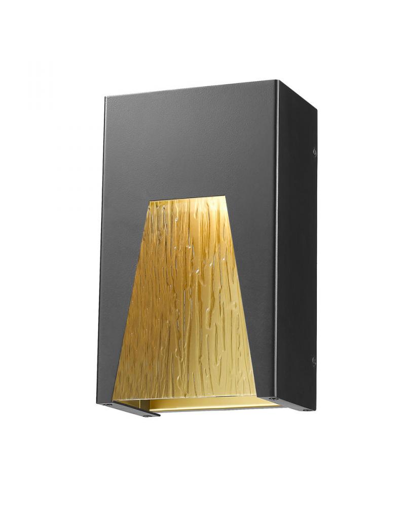 Z-Lite Millenial 1 Light Outdoor Wall Light in Black Gold Finish Model ...