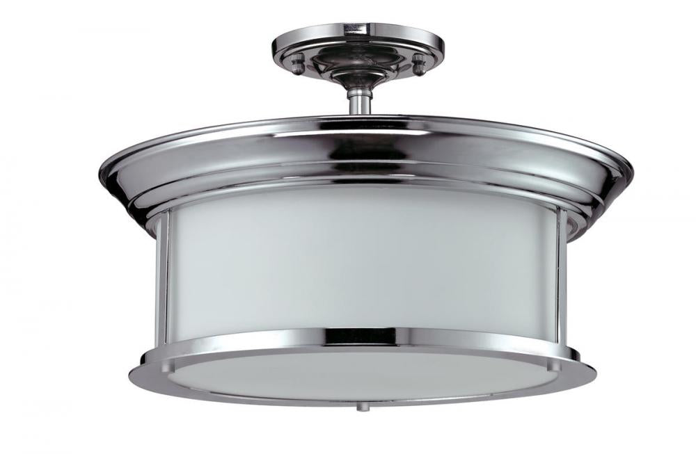 Z-Lite Sonna 3 Light Semi Flush Mount in Chrome Finish Model: 2003SF-C ...