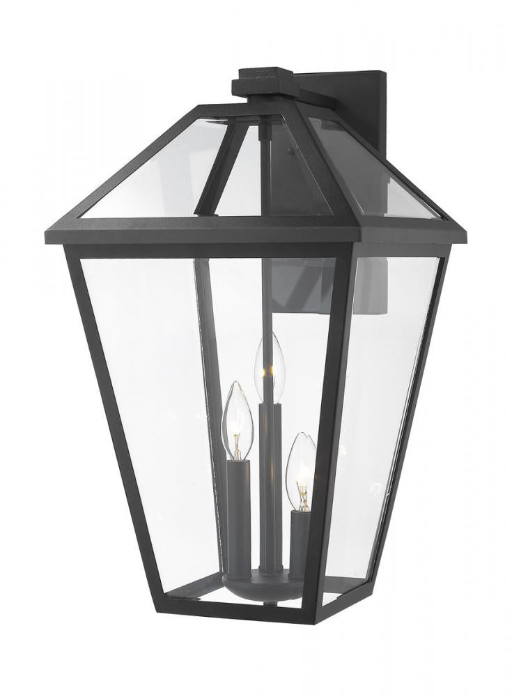 Z-Lite Talbot 3 Light Outdoor Wall Light in Black Finish Model: 579B-B ...