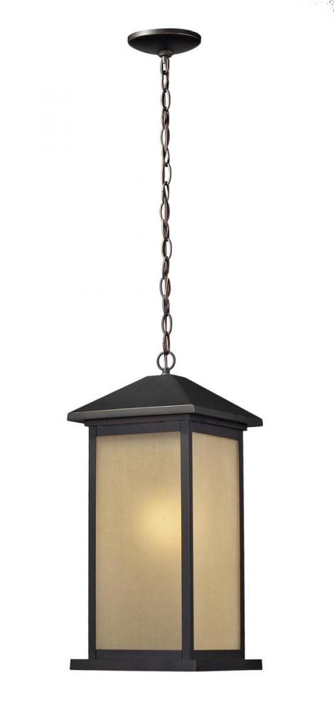 Z-Lite Vienna 1 Light Outdoor Chain Mount Ceiling Fixture in Oil Rubbe ...