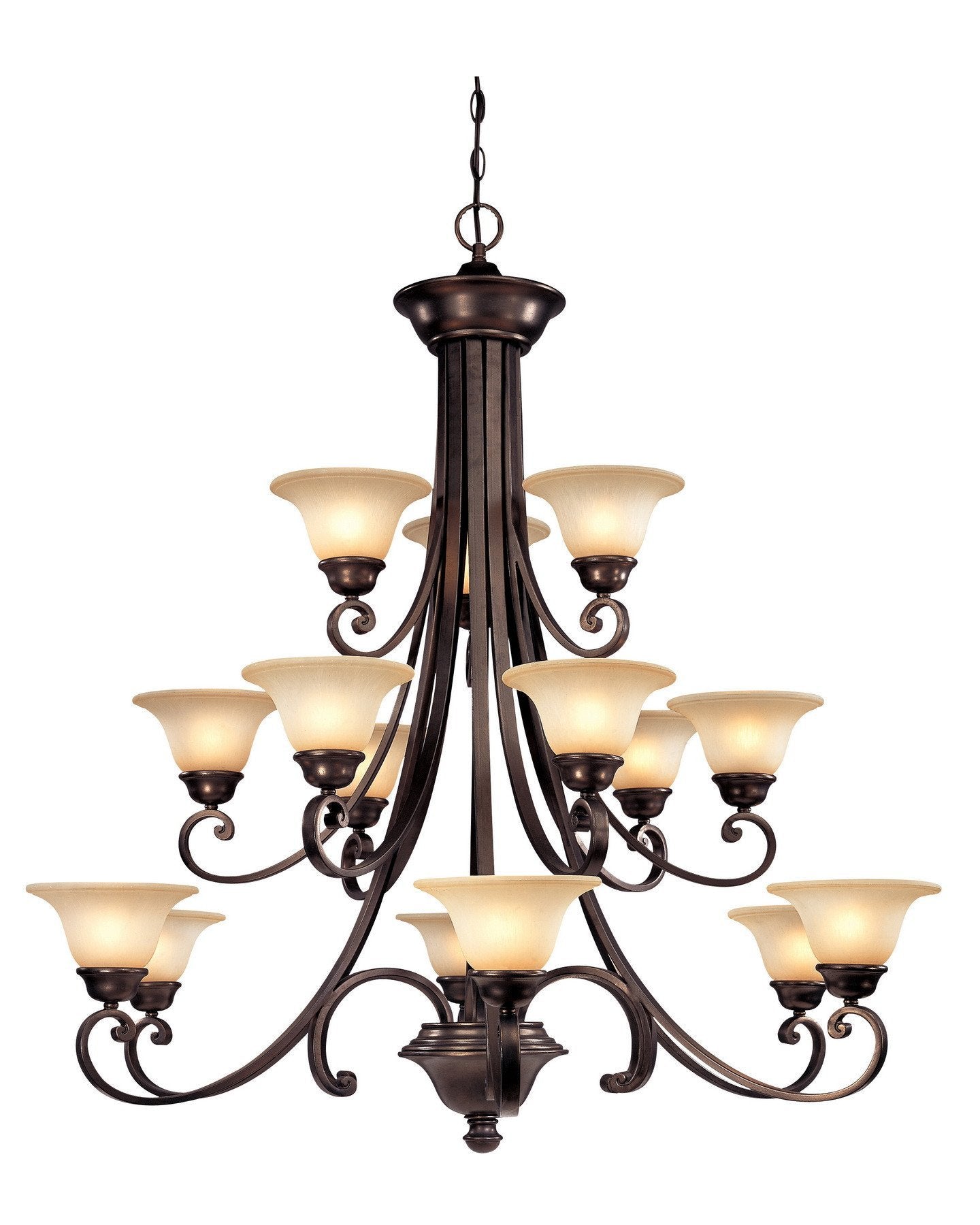 1083-207 Dolan Designs Brittany 15 Light 3 Tier Chandelier Deep Bronze ...