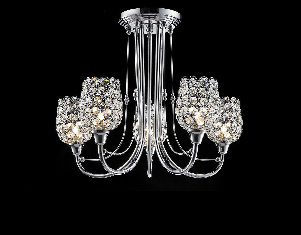 7105 Lighting Originals Jewel Collection 18" Crystal Ceiling Light Fix ...