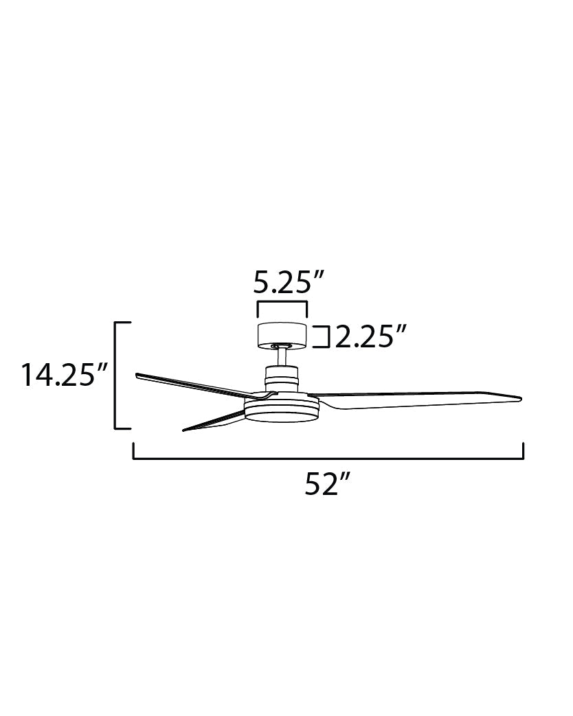 Maxim Ultra Slim Indoor Ceiling Fan Model: 88807MW– Lighting Originals