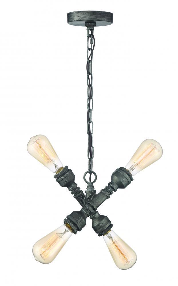 Zeev Lighting Peg 1 Light Down Pendant Model: P30075-4-AI– Lighting ...